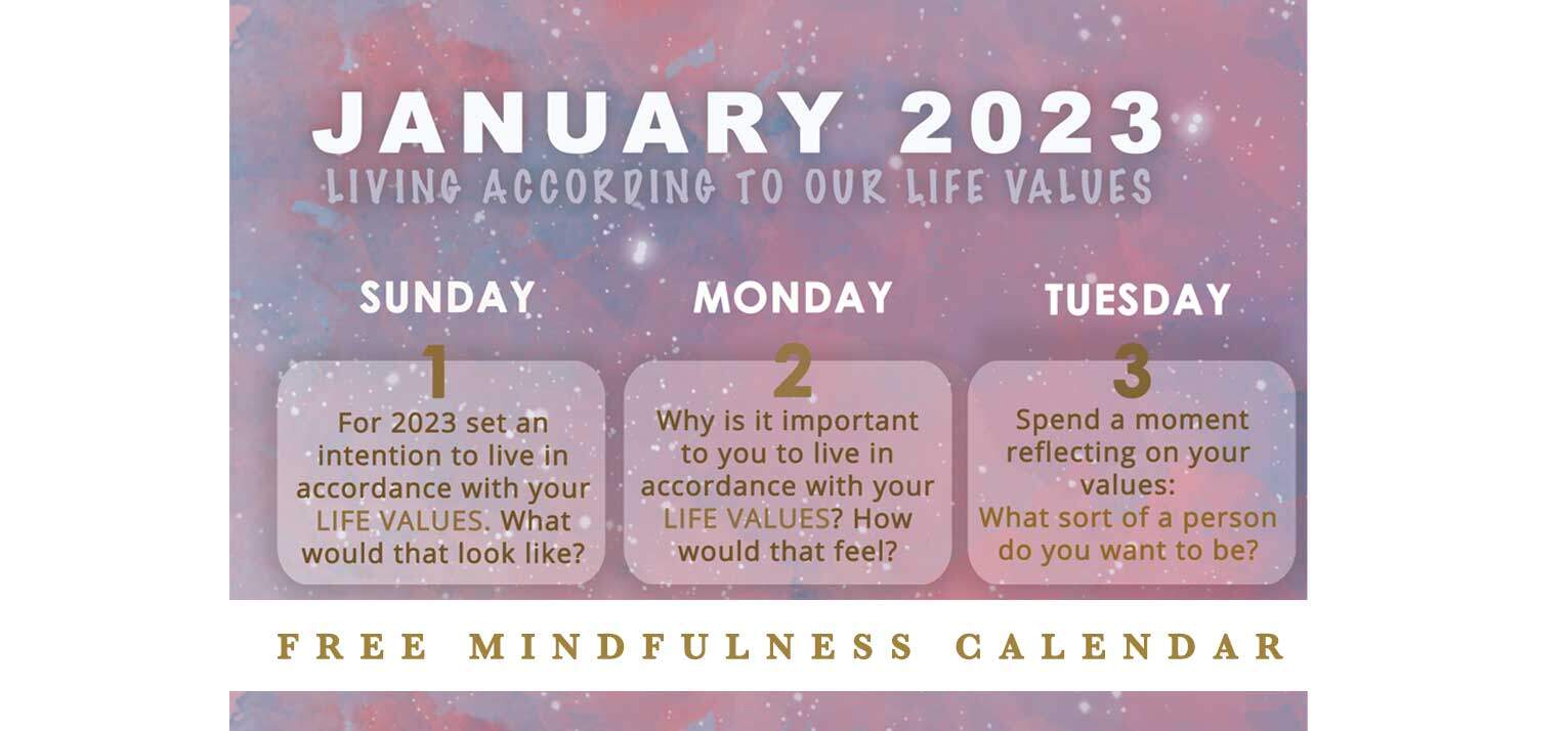 January 2023 Mindfulness Calendar - Latest News - Mindfulness Association