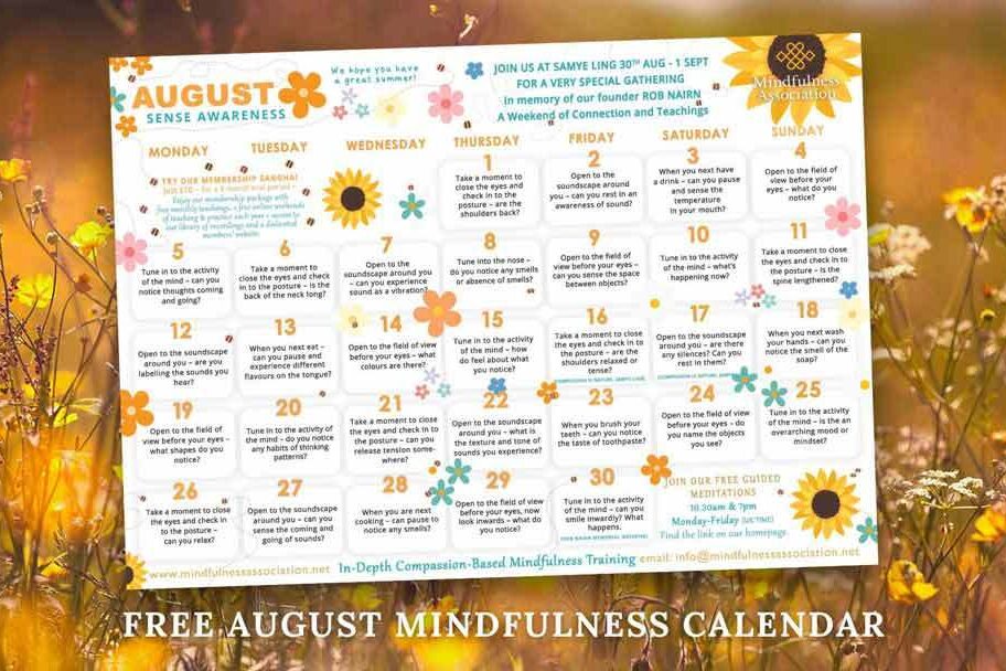 Mindfulness Calendars - Mindfulness Association