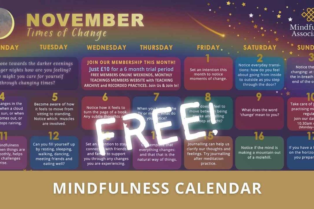 Mindfulness Calendars - Mindfulness Association