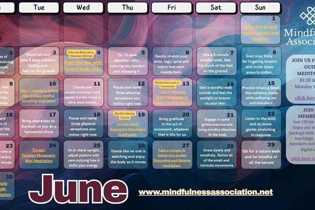 Mindfulness Calendars - Mindfulness Association